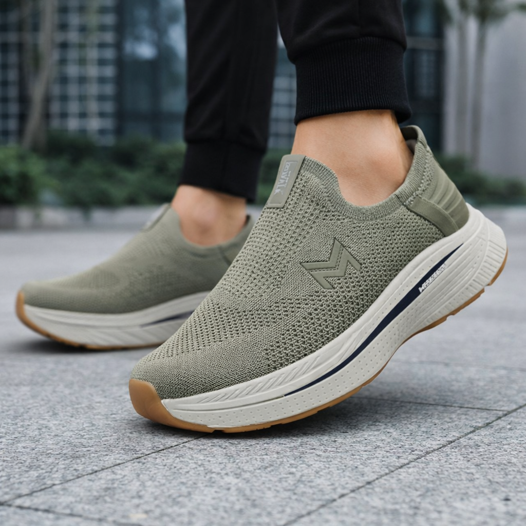 MOVA AirFit Slip On Sneakers 8821 - Khaki – Mova Shoes