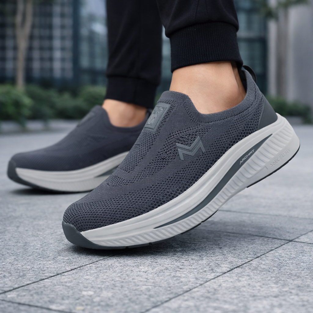 MOVA AirFit Slip On Sneakers 8821 - Dark Grey – Mova Shoes