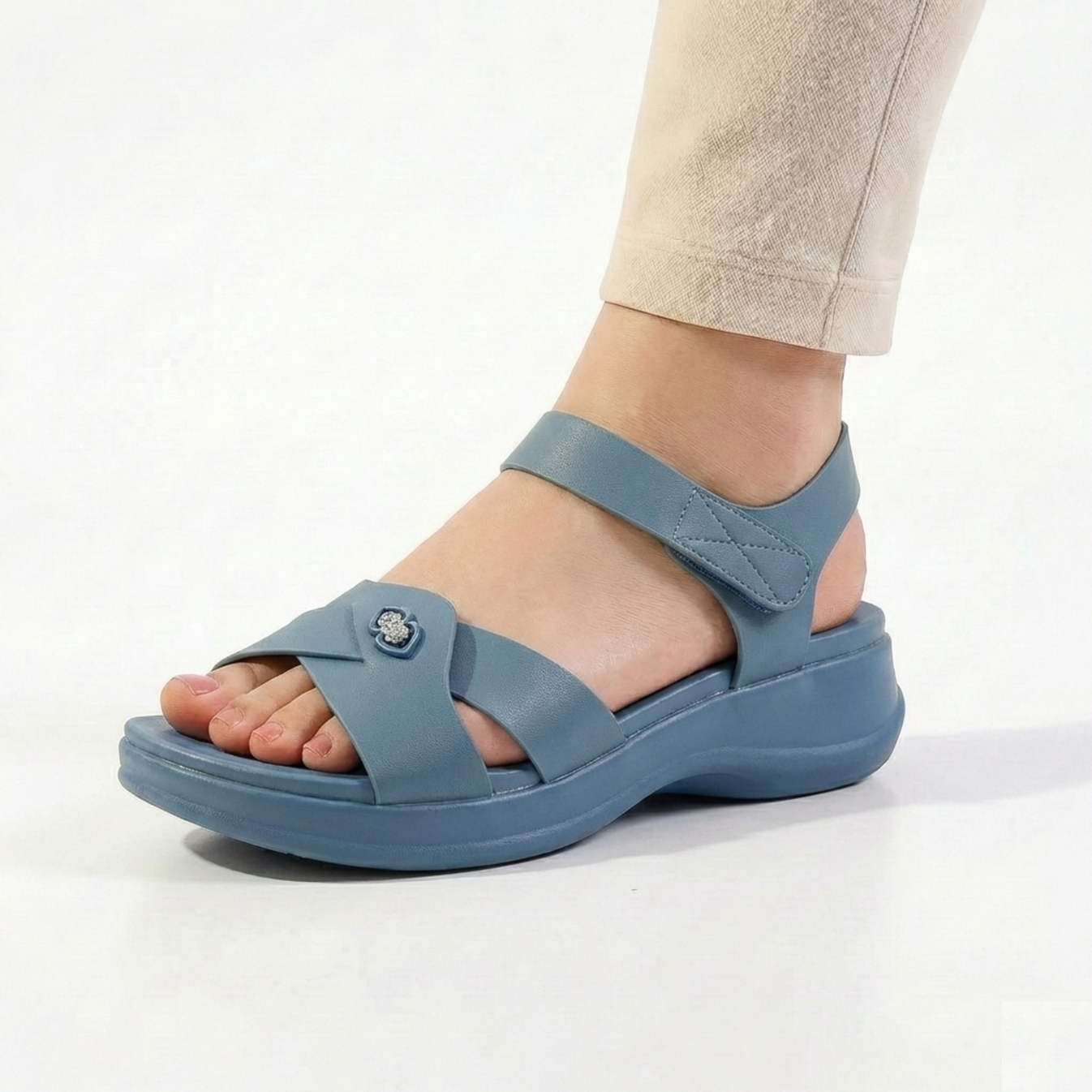 Women Premium Slingback Sandals 9211 - Blue – Mova Shoes